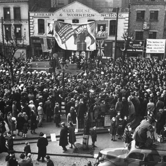 Mass demonstration at Clerkenwell Green in front of Karl Marx’s house ...