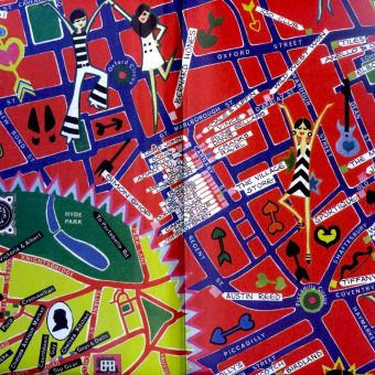 A Map of Swinging London's boutiques and clubs in Rave magazine, April ...