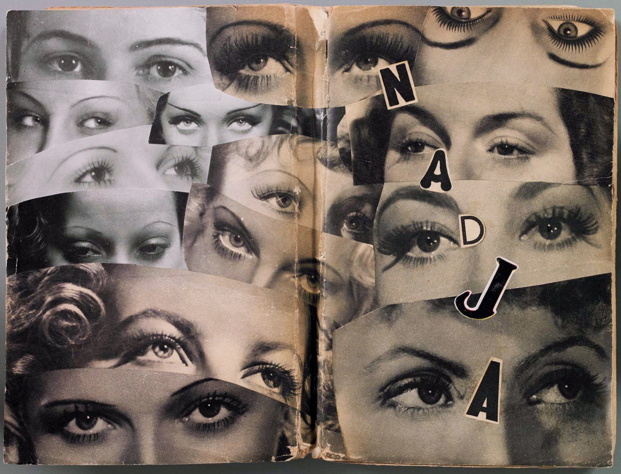 Cover of the 1928 Gallimard edition of Nadja, collaged over by Marcel ...