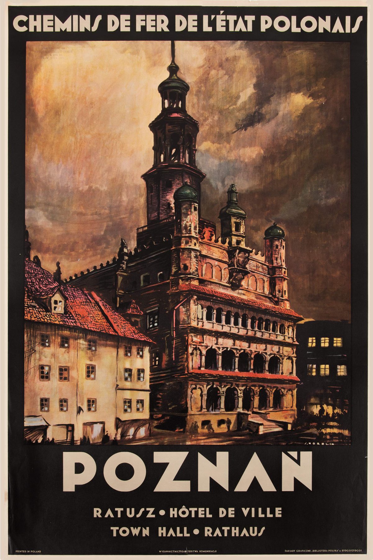Poznań Chemins de Fer de l'Etat Polonais by Stefan Norblin - c.1930 ...