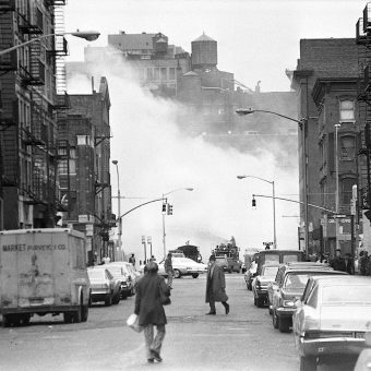Fire, Across 2nd Ave, on E 3rd St 1976 - © Rich Allen - Flashbak