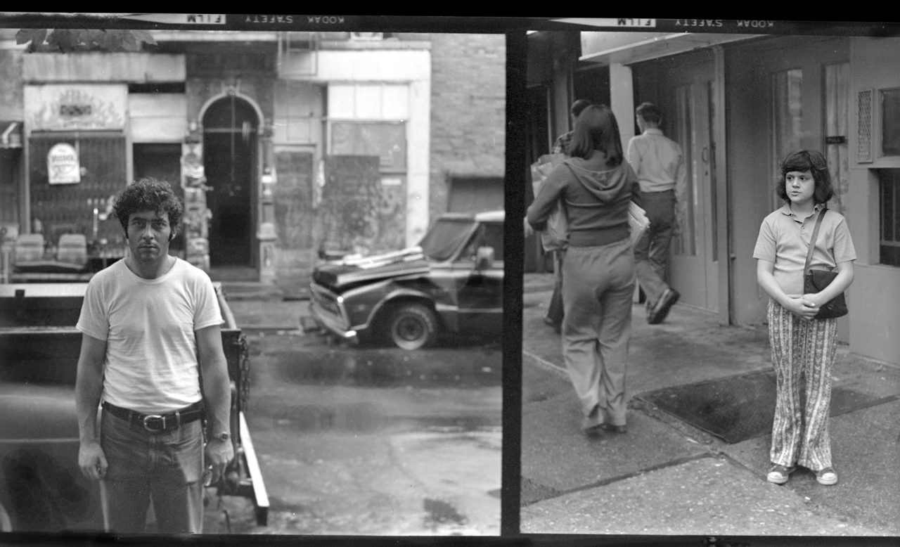 Guy on E 3rd St & Girl Waiting 1st Ave 1970s [120 strip] - © Rich Allen ...