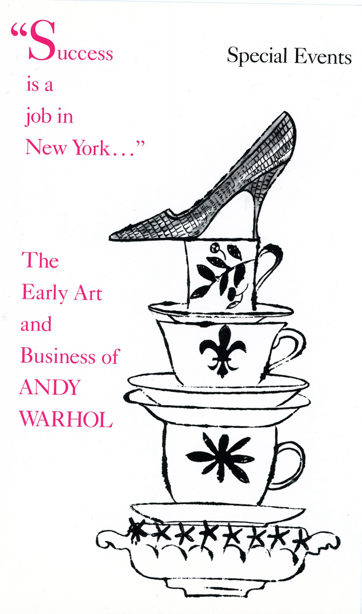 Andy Warhol, “Bone China” (1962), Card for the Exhibition Success is a ...