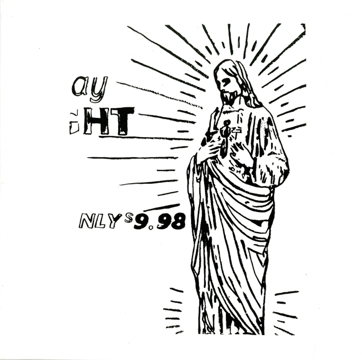 Andy Warhol, “Christ, $9.98” (1985), Folded Card for the Exhibition B&W Paintings- Ads and ...