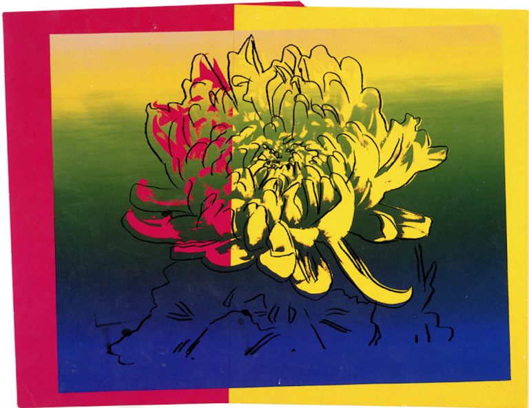 Andy Warhol, “Kiku” (1983), Card for the Exhibition Kiku Collages, Paul ...