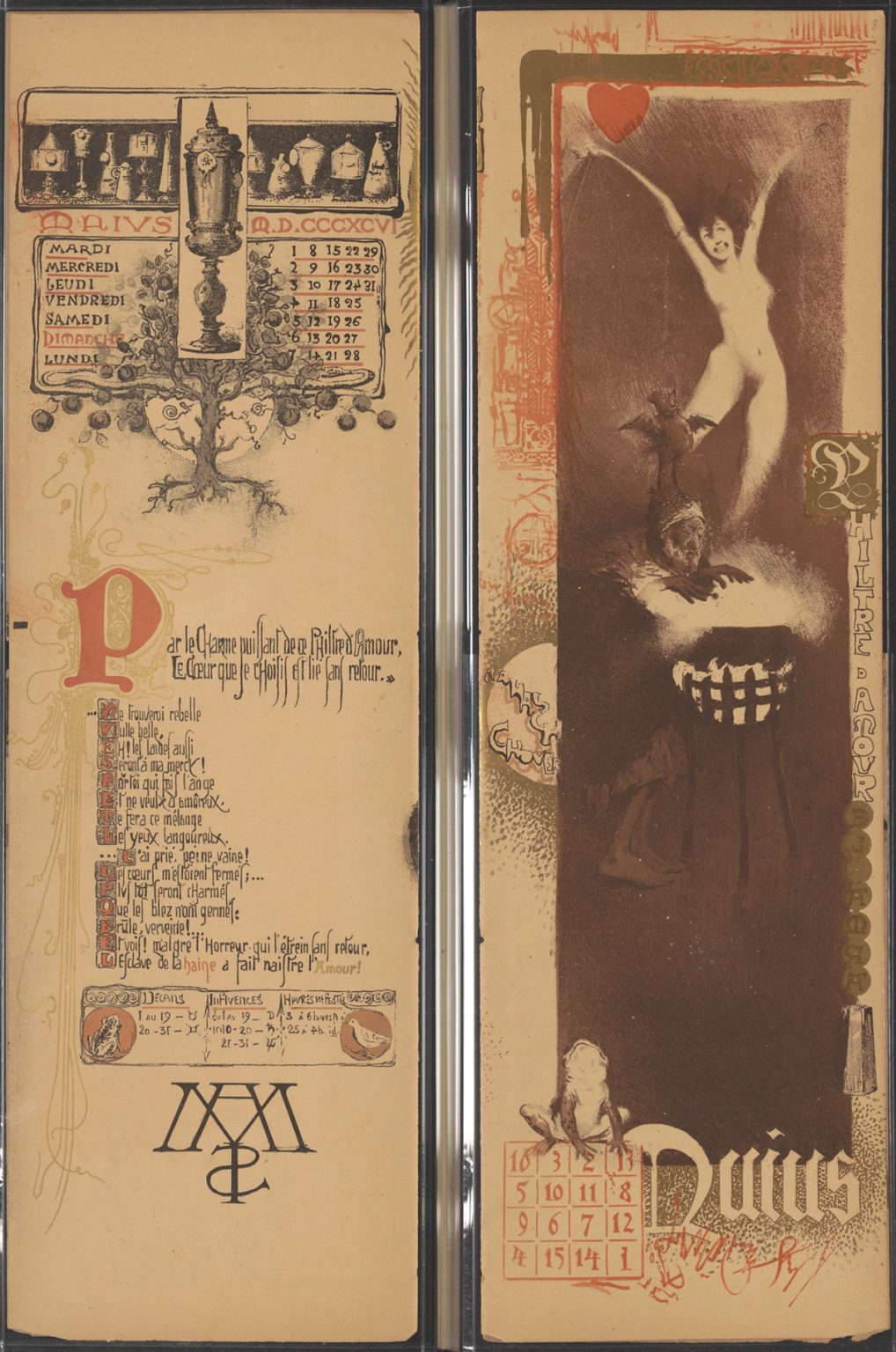 Manuel Orazi's Occultist Magic Calendar Mil DCCCXCVI, 1895 - Flashbak