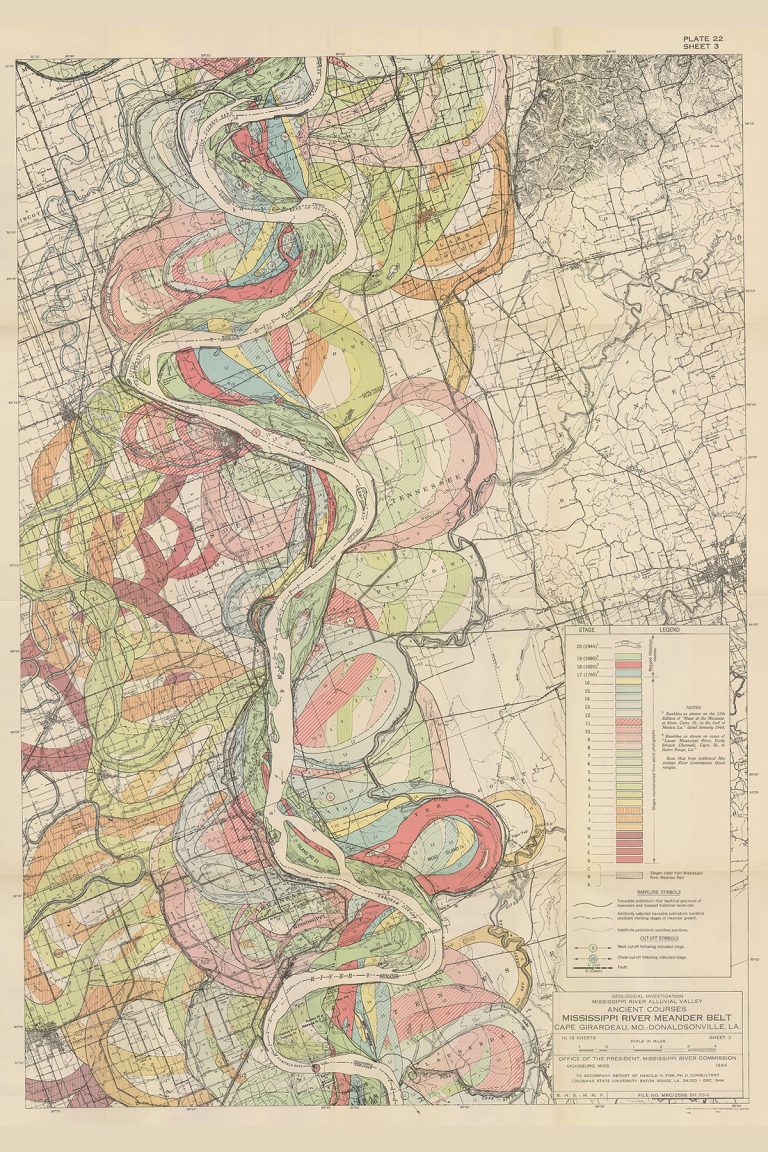 Harold Fisk Maps the History of the Mississippi River, 1944 - Flashbak