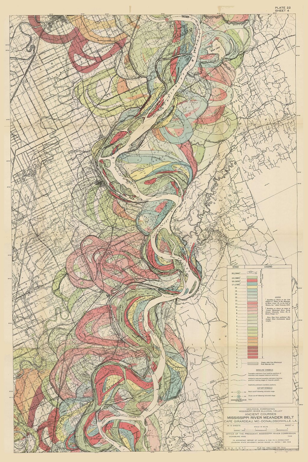 Harold Fisk Maps the History of the Mississippi River, 1944 - Flashbak