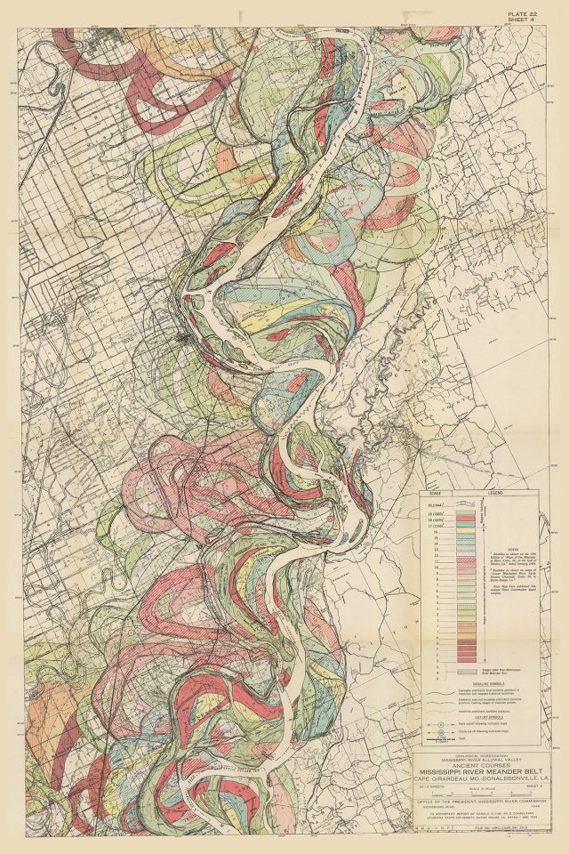 Harold Fisk Maps the History of the Mississippi River, 1944 - Flashbak
