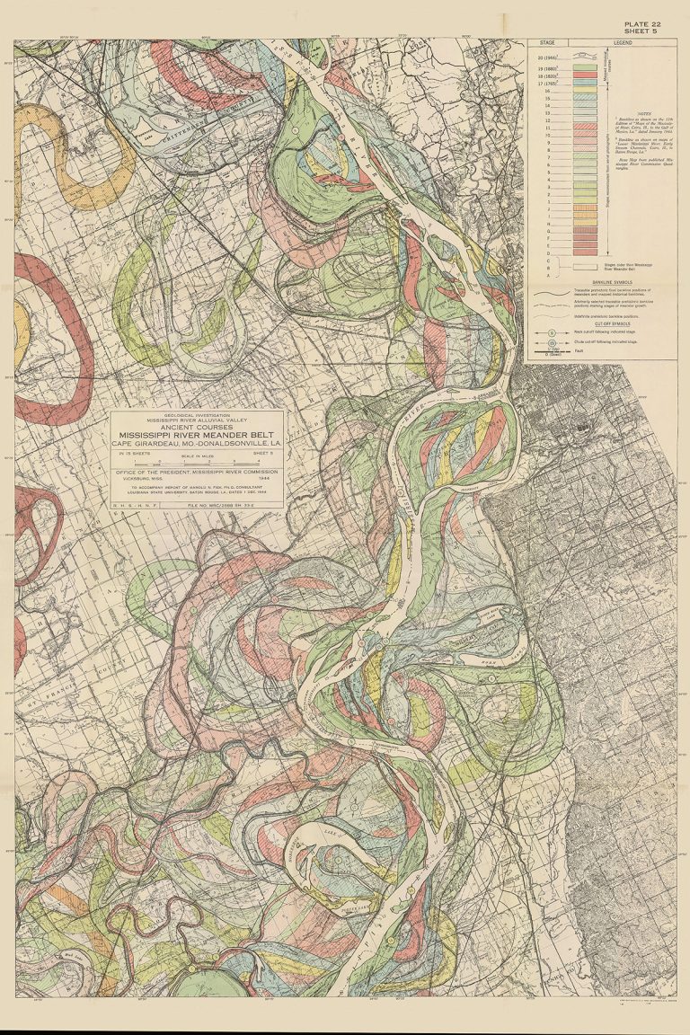 Harold Fisk Maps the History of the Mississippi River, 1944 - Flashbak