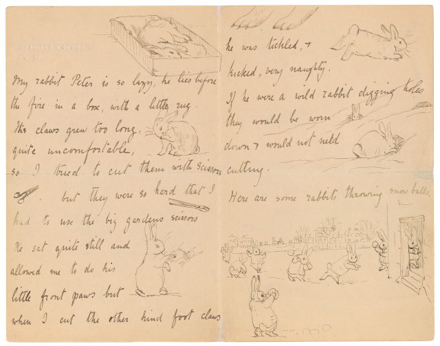 Beatrix Potter's Illustrated Peter Rabbit Letters - Flashbak