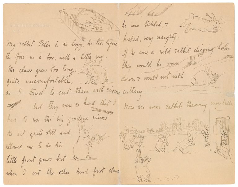 Beatrix Potter's Illustrated Peter Rabbit Letters - Flashbak