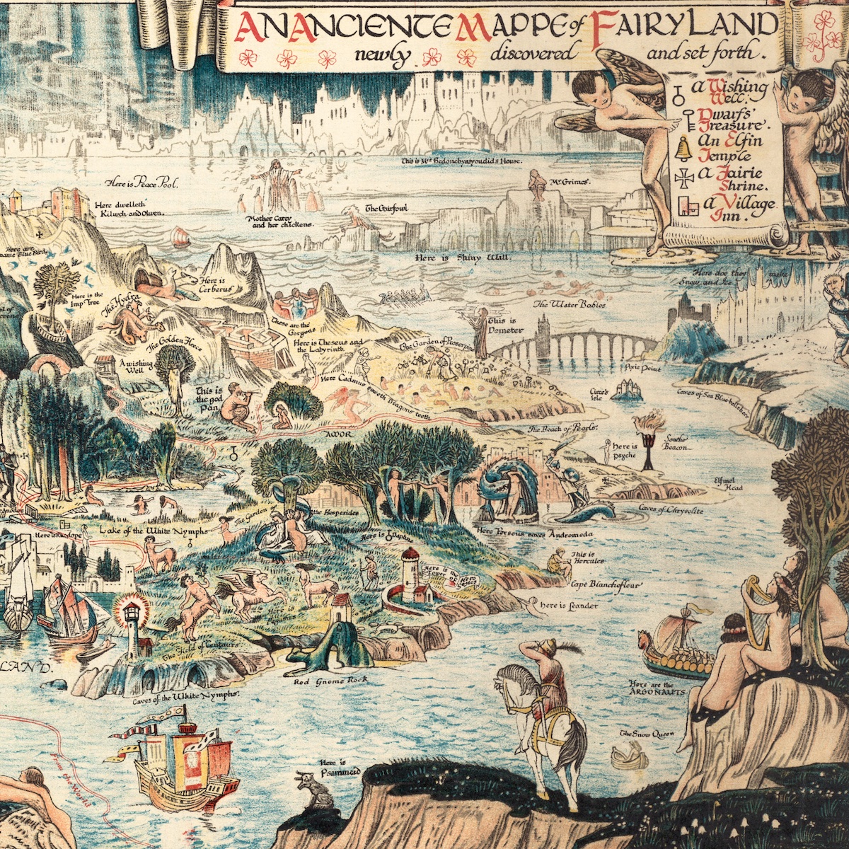 homepage An Anciente Mappe of Fairyland Bernard Sleigh, c. 1917 - Flashbak
