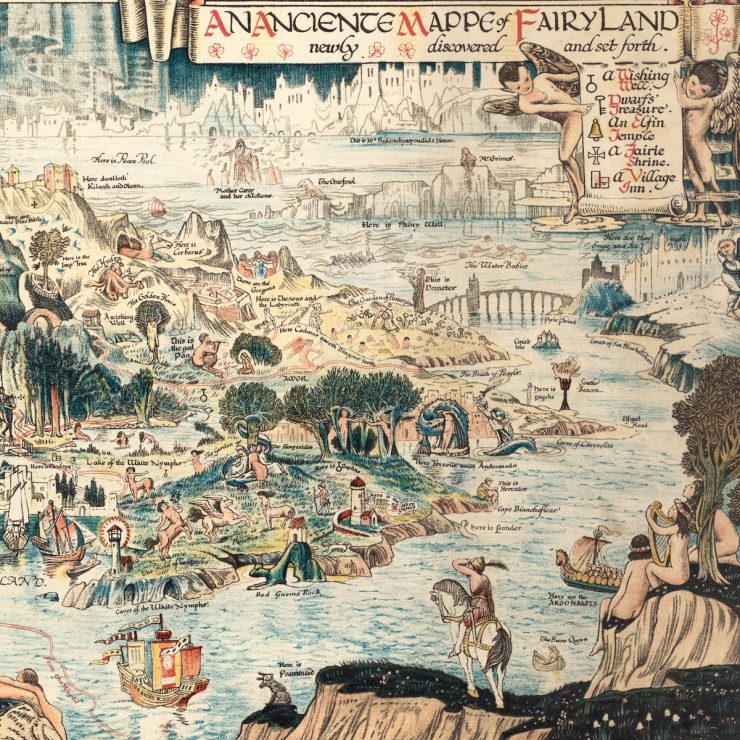 An Anciente Mappe of Fairyland by Bernard Sleigh, 1920 - Flashbak
