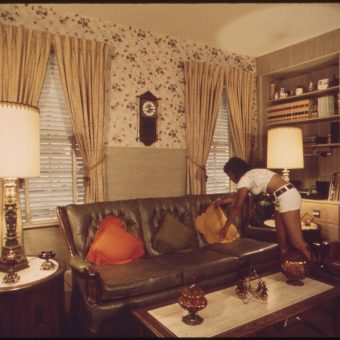 Sandra Bruno Straightens a Pillow in the Immaculate Living Room of Her ...