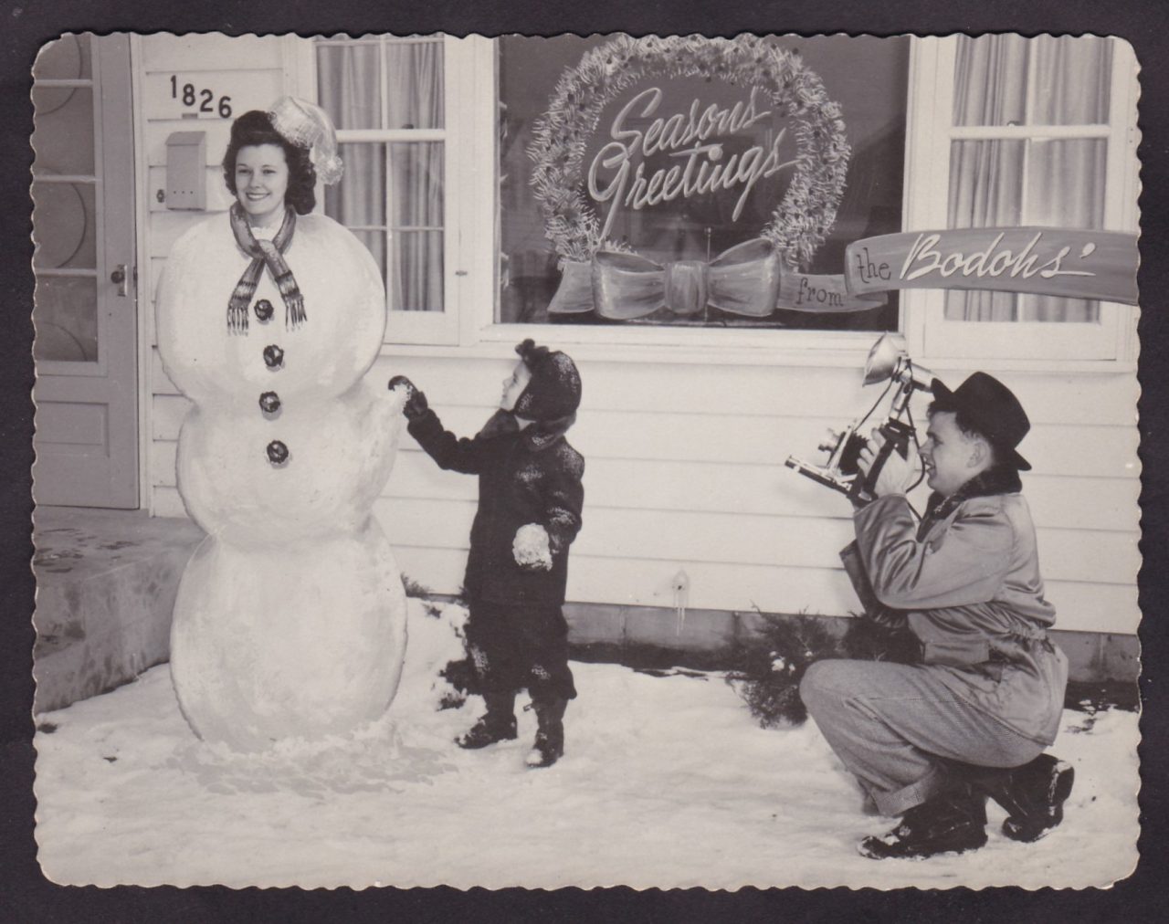 Snowmen and Snow People in Vintage Found Photos - Flashbak