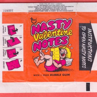1971 Topps NASTY VALENTINE NOTES wrapper - Flashbak