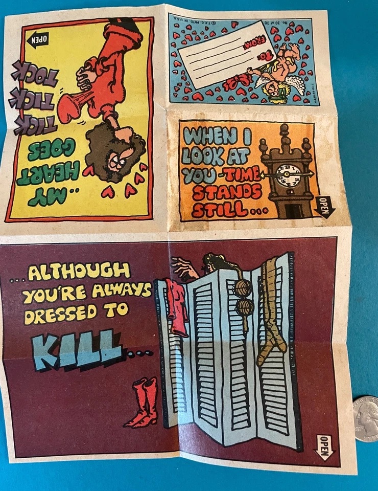 1971 Topps NASTY VALENTINE notes time - Flashbak