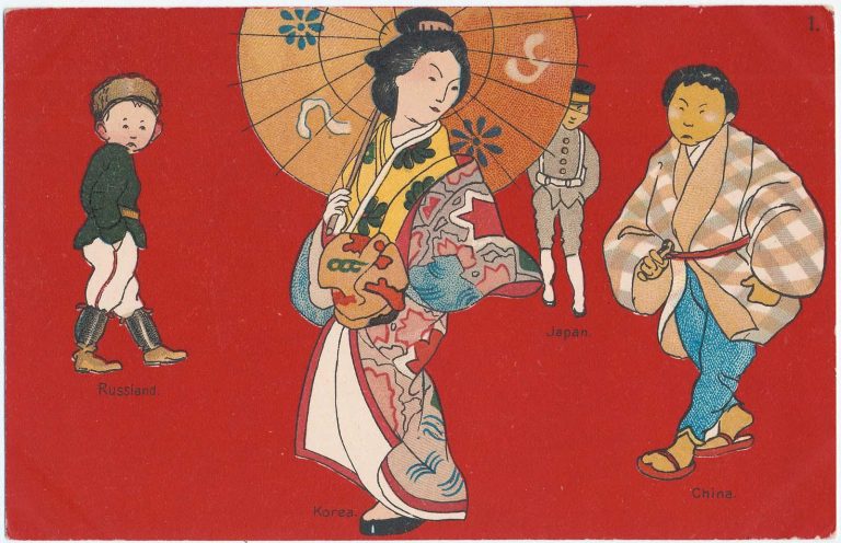 Personification of the Four Countries in the Russo- Japanese War, No.1 ...
