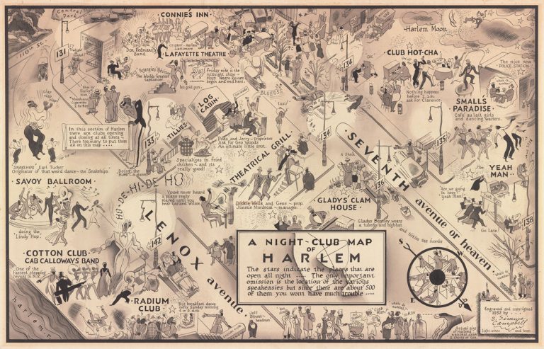 night club map of harlem - Flashbak